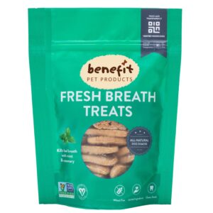 benefit biscuits, all natural dog treats, certified vegan, non gmo, wheat free, healthy dog biscuits, made in usa (mint, large bag 1lb)