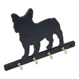 Medallurgy French Bulldog Dog Leash or Key Rack Holder Hanger Hooks Organizer