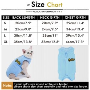 SMALLLEE_LUCKY_STORE Cat Professional Recovery Suit for Abdominal Wounds or Skin Diseases,E-Collar Alternative,Surgical After Surgery Wear Anti Licking for Small Medium Kitten Puppies,Donuts XL