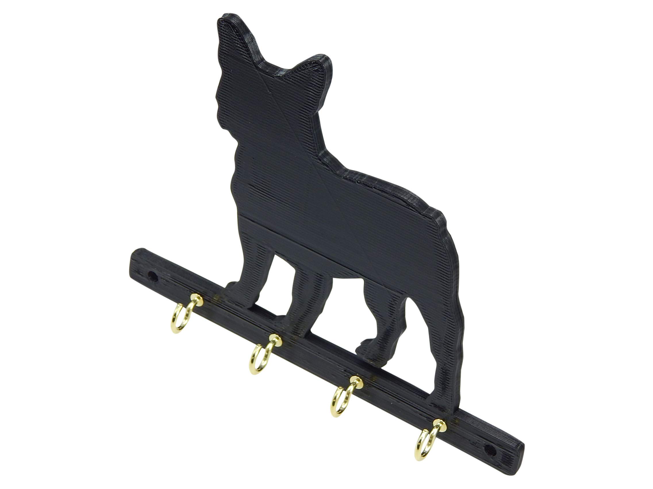 Medallurgy French Bulldog Dog Leash or Key Rack Holder Hanger Hooks Organizer