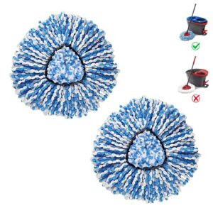 bonuslife 2-pack mop head for o-ceda rinseclean spin mop refill 2-tank system only easy cleaning microfiber replacement