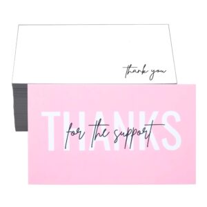 rxbc2011 100 little thank you for the support cards handwritten lettering design bulk thank you notes for all occasion 3.5 x 2 inch pink