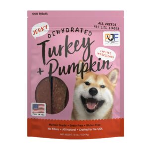 pet jerky factory turkey & pumpkin 12 oz. dog jerky treats | 100% human grade | usa made | high protein | grain free | limited ingredients | no filler | bha-bht free | soft-tender