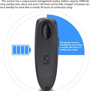 Bluetooth Wireless Handheld Barcode Scanner with Base 2.4G Wireless+USB Wired 1D 2D Barcode Scanner QR PDF417 Data Matrix UPC Rechargeable Bar Code Scanner for Laptops/PC/Android/Apple iOS