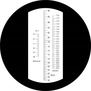 ZffXH Honey Maple Syrup Brix Refractometer/ 58-90 Brix 10-33 Moisture Meter/Homebrew Sucrose Brewing Sugar Aichose Hydrometer/Beekeeping Supply ATC