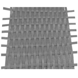 RNY Amor Grey Poly Rattan Chair Repair Material with Ribbed Fabric Knitting and Repairing (Dark Grey, 50FT)