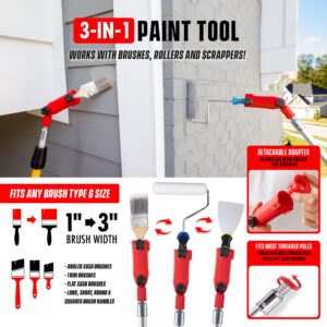 COLBENT Multi-Angle Paint Brush Extender, Paint Edger Tool for High Ceilings | Paint Brush Extension Handle, Corner Painting Tool, Extension Pole Attachments, Long Paint Brush Tool for Painting Pole