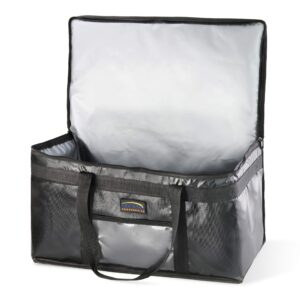 New Star Foodservice 1028690 Commercial Quality Insulated Food Delivery Bag Full-Size, 21.5" W x 11" H x 12.5" D, Black