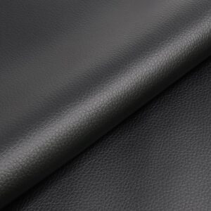 faux leather fabric by the yard, upholstery projects & auto interior reupholstered, water proof durable 55" width (1yard, black)