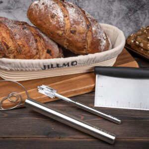 JILLMO Bread Lame, Stainless Steel Bread Scoring Tool with 10 Blades