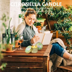 LA BELLEFÉE Citronella Candles Outdoor, Lemongrass Scented Candles,Natural Citronella Soy Candles Set,Summer Aromatherapy Candles Set for Patio Garden Balcony BBQ,Indoor/Outdoor Use (12 Pack)