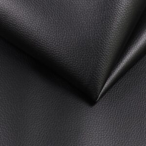 artificial leather fabric marine vinyl material synthetic fabrics soft and wear-resisting hypoallergenic for diy upholstery easy to clean (1yard, black)