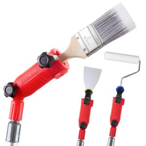 colbent multi-angle paint brush extender, paint edger tool for high ceilings | paint brush extension handle, corner painting tool, extension pole attachments, long paint brush tool for painting pole