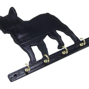 Medallurgy French Bulldog Dog Leash or Key Rack Holder Hanger Hooks Organizer