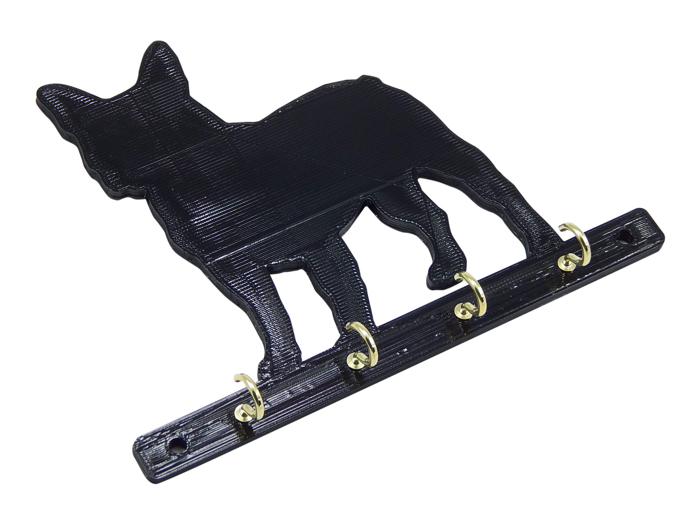 Medallurgy French Bulldog Dog Leash or Key Rack Holder Hanger Hooks Organizer