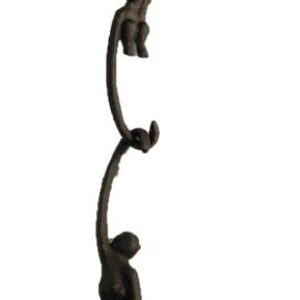 Midwest Craft House 12 Monkey Hooks Plant Camp Kettle Hook Chain Hanger CAST Iron Ape 9 1/4" Long