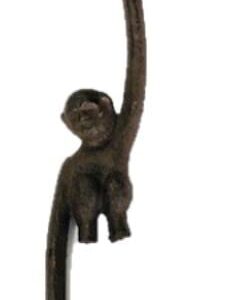 Midwest Craft House 12 Monkey Hooks Plant Camp Kettle Hook Chain Hanger CAST Iron Ape 9 1/4" Long