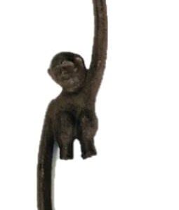 Midwest Craft House 12 Monkey Hooks Plant Camp Kettle Hook Chain Hanger CAST Iron Ape 9 1/4" Long