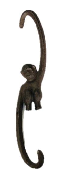 Midwest Craft House 12 Monkey Hooks Plant Camp Kettle Hook Chain Hanger CAST Iron Ape 9 1/4" Long