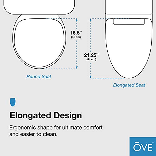 Ove Decors Nova Bidet Toilet Built-in Tankless Elongated, Automatic Flushing, Heated Seat, Soft Close, ECO Mode with Remote Control, White