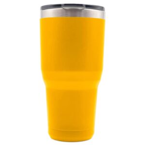 Yukon Outfitters Outdoor Active Sport Stainless Steel Drink Beverage Tint Slider Lid Double Wall Vacuum Insulated Powder Finish Freedom Tumbler, 30 oz, Gold - Don't Tread on Me