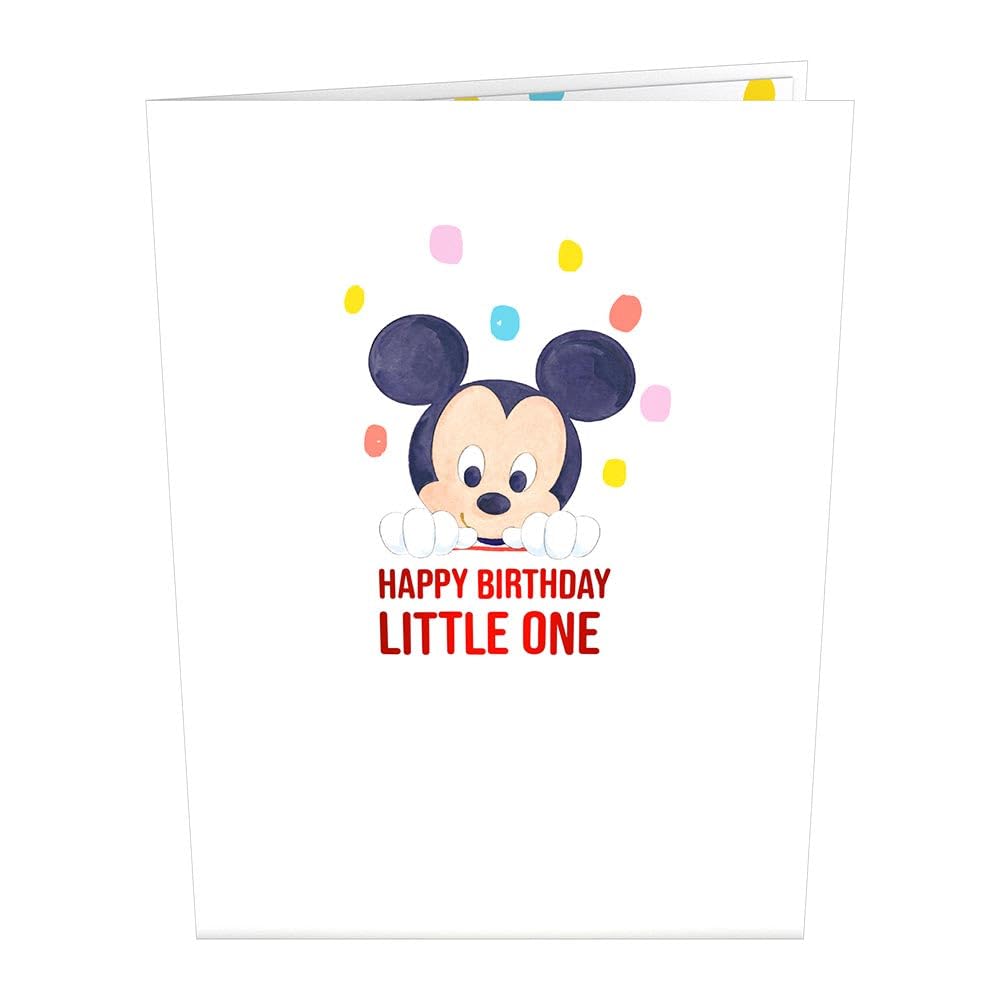 Lovepop Disney's Mickey and Friends 1st Birthday Pop Up Card - 3D Card, Birthday Card, Disney Birthday Card, Mickey Mouse Birthday Card, 3D Birthday Card, Pop Up Disney Card, 1st Birthday Card