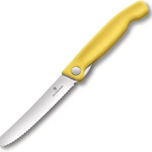 Victorinox Swiss Classic Foldable Paring Knife, Wavy Edge Yellow 4.3 in