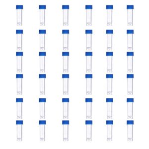 36PCS Cryo Tubes 5ml, Plastic Small vials with Screw caps Sample Tubes,PP Material ，with Silica Gel Gasket，Free from DNase, RNase, Human DNA