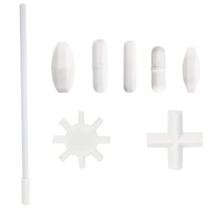 toolly 8 pack magnetic stirrer - stir bars mixer, ptfe stiring rod : 7 shapes + magnetic retriever