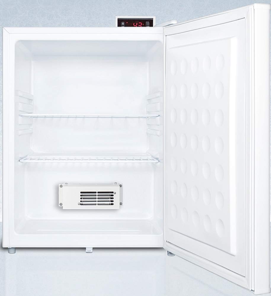 Summit Appliance FF28LWHGP Compact General Purpose All-refrigerator in White Finish with 2.4 Cu.Ft. of Storage Capacity, Automatic Defrost, Front-mounted Lock, Digital Thermostat, Internal Fan