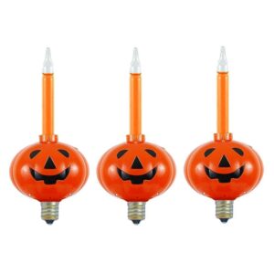 Novelty Lights 3 Light Halloween Pumpkin Bubble Light Replacement Pack, Orange Liquid, 3 Pack