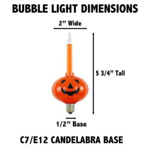 Novelty Lights 3 Light Halloween Pumpkin Bubble Light Replacement Pack, Orange Liquid, 3 Pack