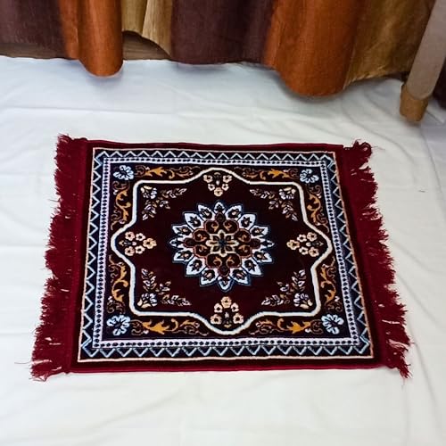 Velvet Puja Aasan for Home & Temple 20"inch | Soft & Luxurious Worship Mat for Meditation, Pooja, and Rituals | Comfortable Seating Aasan for Prayer | Elegant Velvet Mat for Deity & Spiritual Use