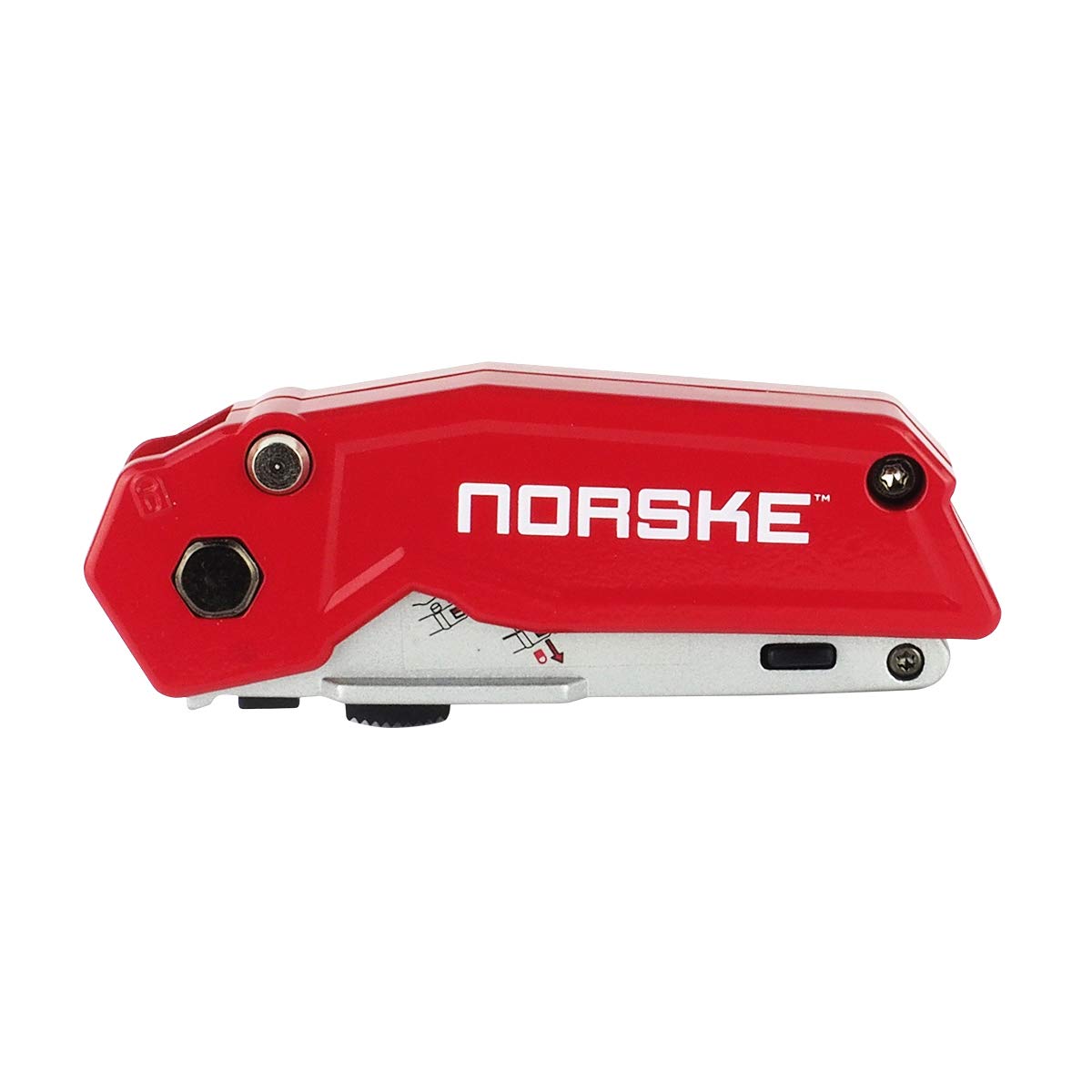 Norske Tools NMCP050 Utility Knife, Twin Blade Retractable Folding Utility Knife with Utility Blade and Hooked Blade Patented