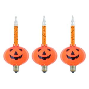 novelty lights 3 light halloween pumpkin bubble light replacement pack, orange liquid, 3 pack