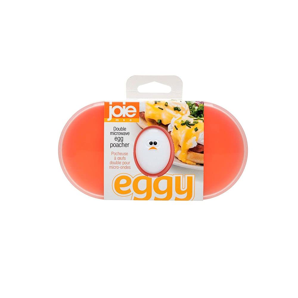 Joie Double Microwave Egg Poacher, Non-Stick Silicone, LFGB Approved