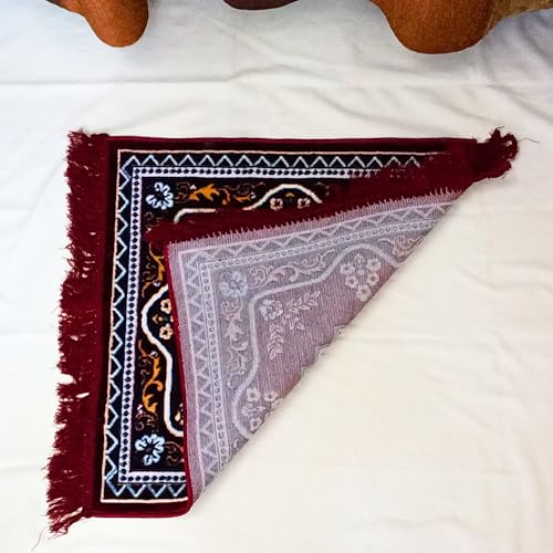 Velvet Puja Aasan for Home & Temple 20"inch | Soft & Luxurious Worship Mat for Meditation, Pooja, and Rituals | Comfortable Seating Aasan for Prayer | Elegant Velvet Mat for Deity & Spiritual Use