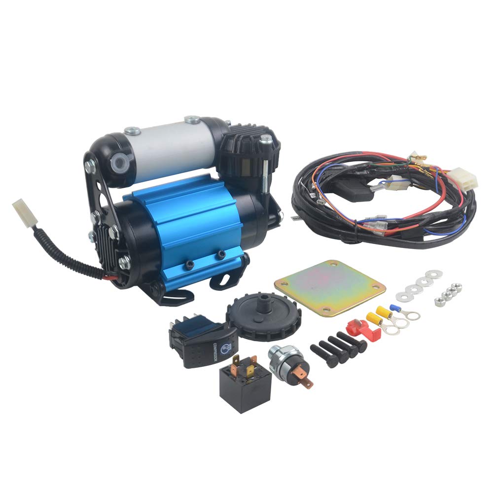 CKMA12 High Output 12V Air Compressor System Single Motor Replacement for Tire Inflating and Air Locker Differentials