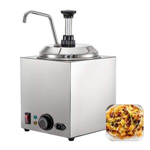 anbt commercial hot fudge warmer,nacho cheese sauce warmer pump dispenser,650w cheese warmer stainless steel for restaurants,snack stations,cupcake store