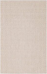 unique loom outdoor trellis collection area rug - deco trellis (5' 3" x 8' rectangle, taupe/ ivory)