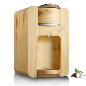 kelunis italian capsule coffee machine, espresso maker fully automatic 19bar high pressure diy drink tea machine wood grain shell