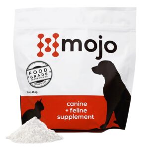 mojo joint supplement for dogs and cats, feline + canine food grade hip & joint supplement with glucosamine and chondroitin, dog & cat mobility supplement (small, 8 oz)