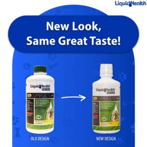 LiquidHealth 32 Oz K9 Complete 8-in-1 Liquid Multivitamin for Dogs & Puppies, All in One Complete Formula Dog Snob, Senior Puppy Dog Diet, Canine Vitamins, Skin and Coat, Joint Health, Immune Support