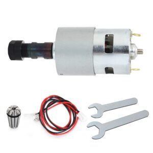 rattmmotor dc motor cnc 775 spindle motor 100w 12-24vdc 20000rmp + er11 collet for diy mini cnc router 3018 3018pro 3018pro-max 3018pro-n 1610 1610pro engraving router milling machine