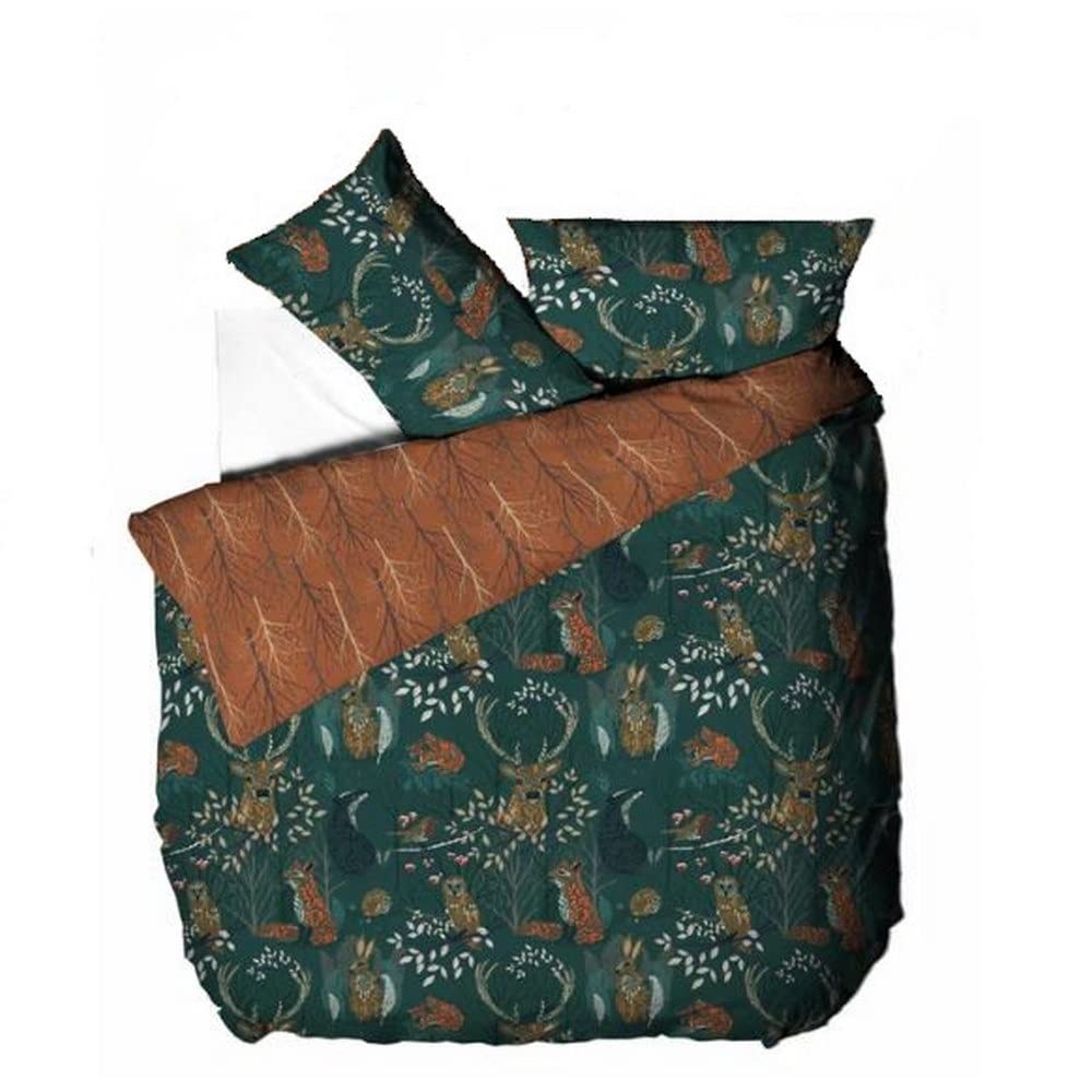 furn. Forest Fauna Duvet Cover Set, Rust, King