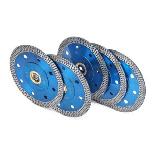 5 Pieces 4.5 inch Super Thin Diamond Procelain Blade Cutting Disc Blade for Cutting Ceramic Granite Marble