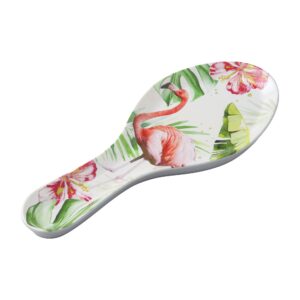 supreme housewares melamine spoon rest spoon holder kitchen utensil holders 9.625 inch for kitchen counter dining table (flamingo)