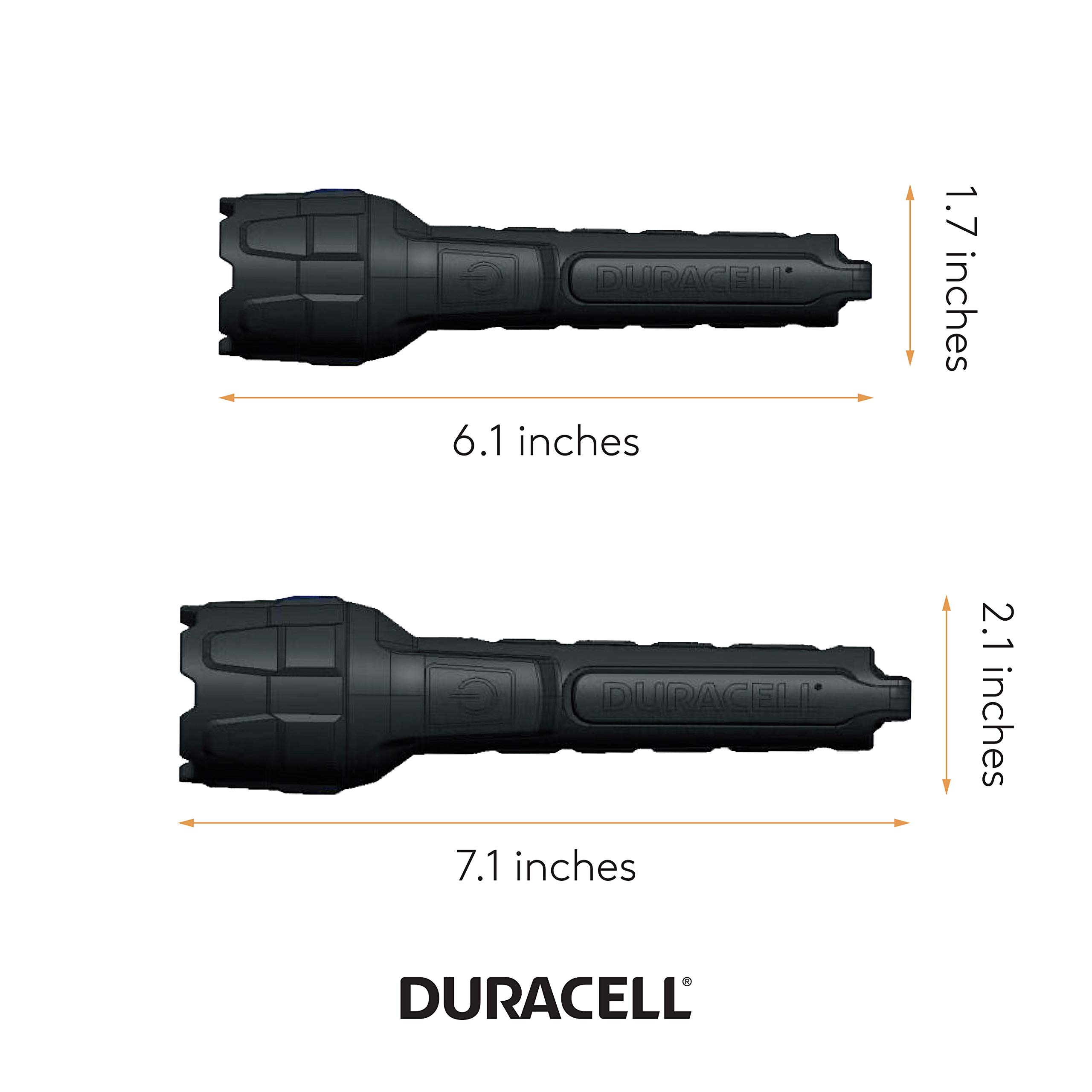 Duracell Heavy Duty Rubber Flashlight Combo Pack -100 & 80 Lumen Flashlights - Rubberized Construction with Comfort Grip Design and 2-AA & 2-AAA Batteries Included. Great for in-Door & Out-Door Use