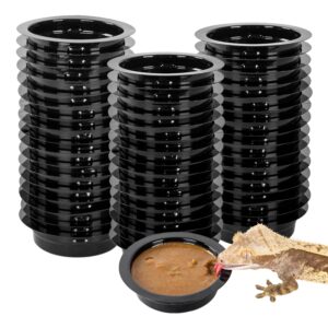 wacool magnetic reptile ledge, acrylic gecko feeding ledge with 6pcs cups, reptile food water feeder dish for geckos iguana chameleon pets (cups)