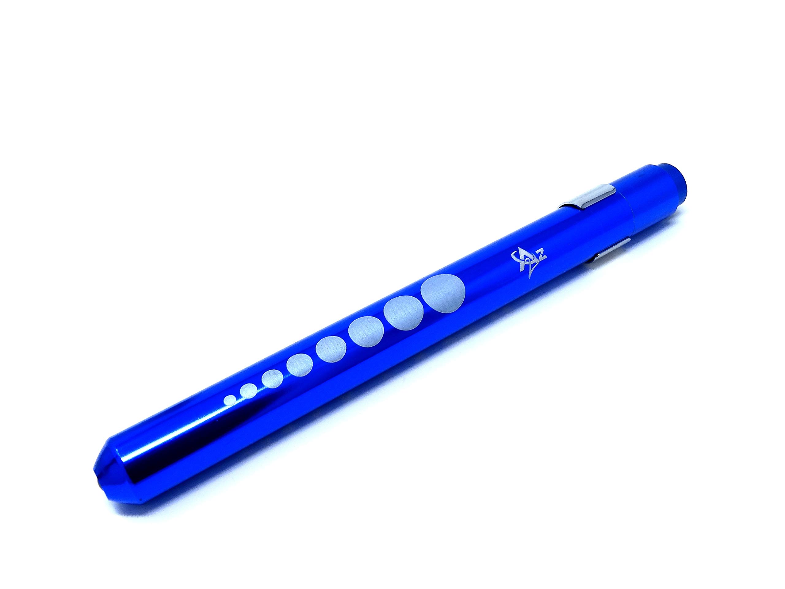 Penlight Reusable Medical Aluminum LED Pen Light with Pupil Gauge for Nurses Doctors Students with Pocket Clip (Blue)